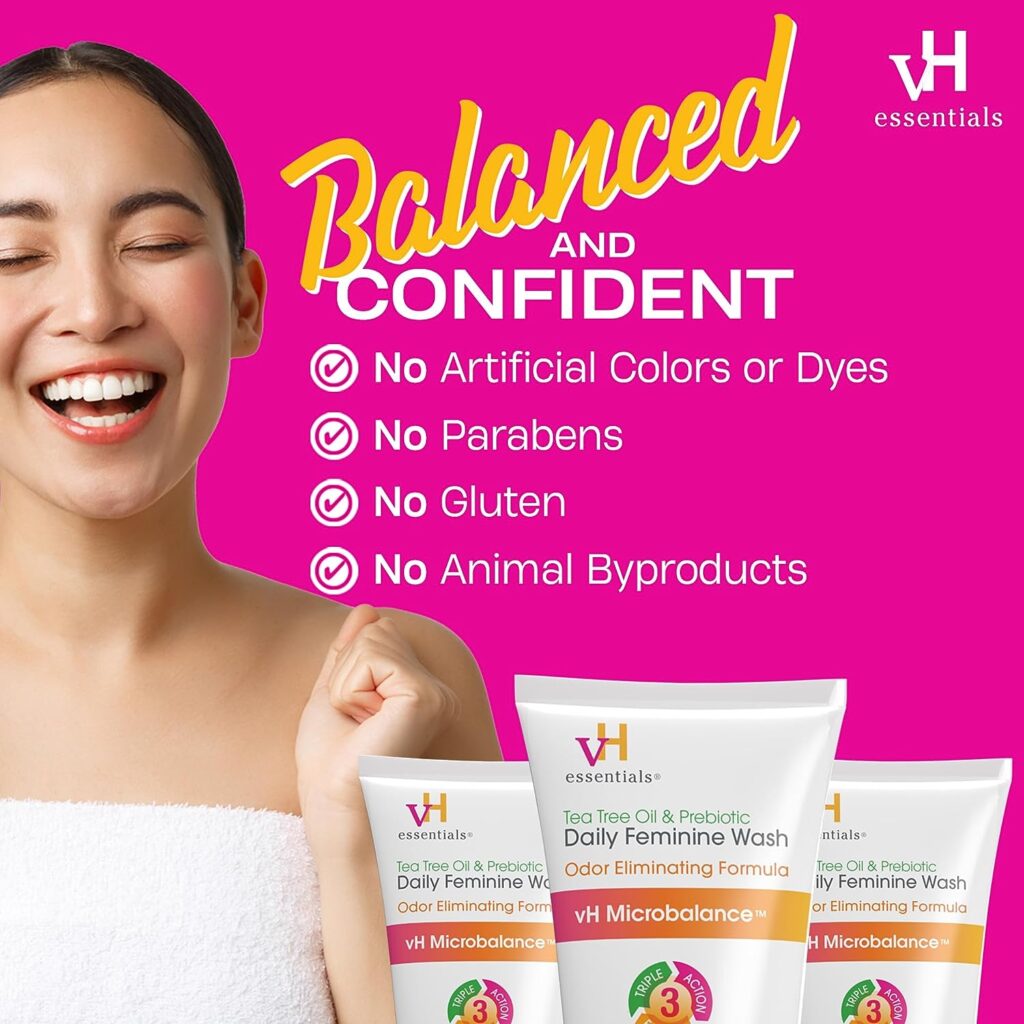 vH essentials, Ph Balanced Daily Feminine Wash, Tea Tree Oil ...
