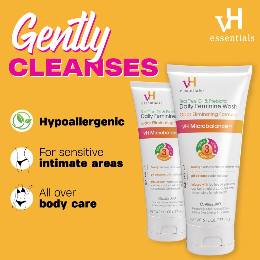 vH essentials, Ph Balanced Daily Feminine Wash, Tea Tree Oil ...